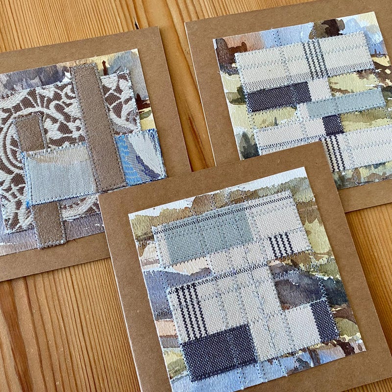 Textile Art Card - Etsy UK
