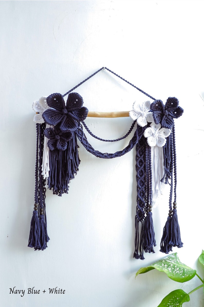 Macrame Flower Wall Hanging Boho Wall Decor Macrame Wall - Etsy