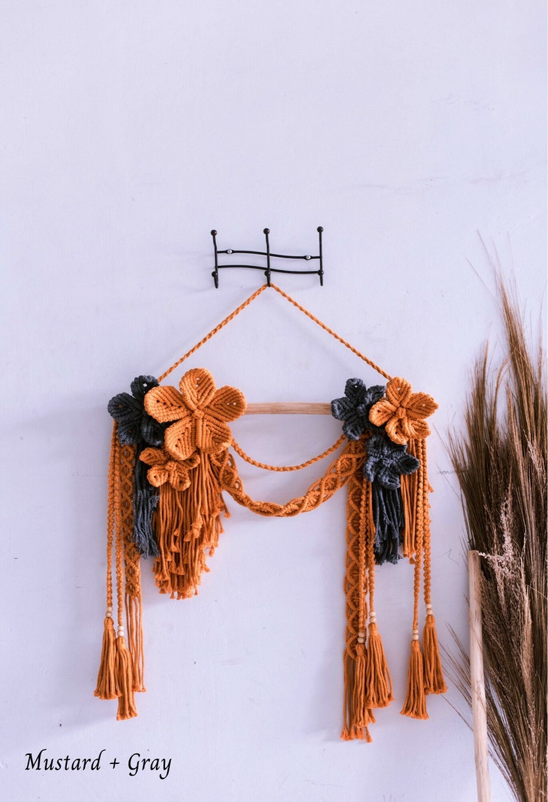 Macrame Flower Wall Hanging Boho Wall Decor Macrame Wall - Etsy