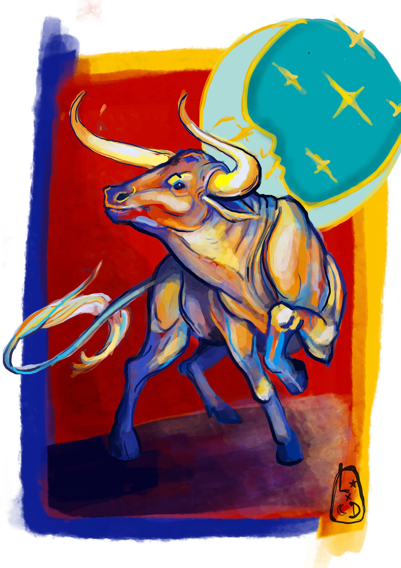 Year of the Ox Giclee Fine Art Print / Illustration / Wall Art ...