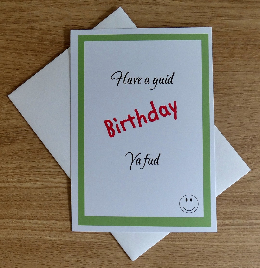 Funny Rude Scottish Birthday Card - Scottish Funny Card - Scottish ...