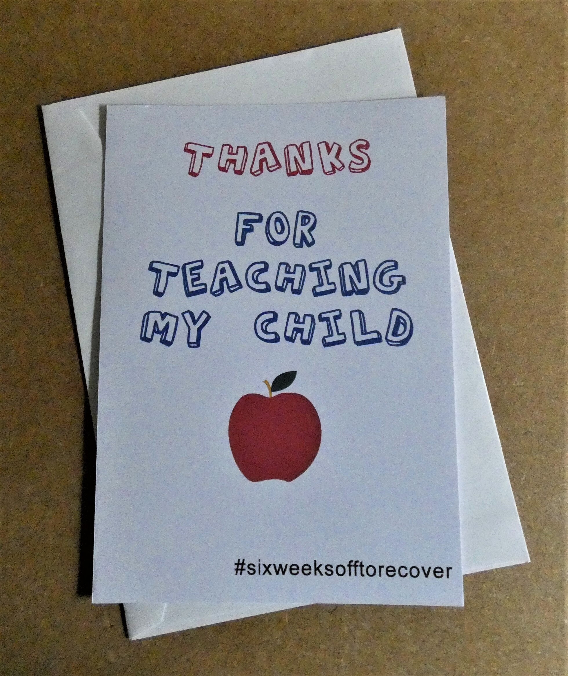 Funny Thank You Teacher Card Thanks for Teaching My Child - Etsy