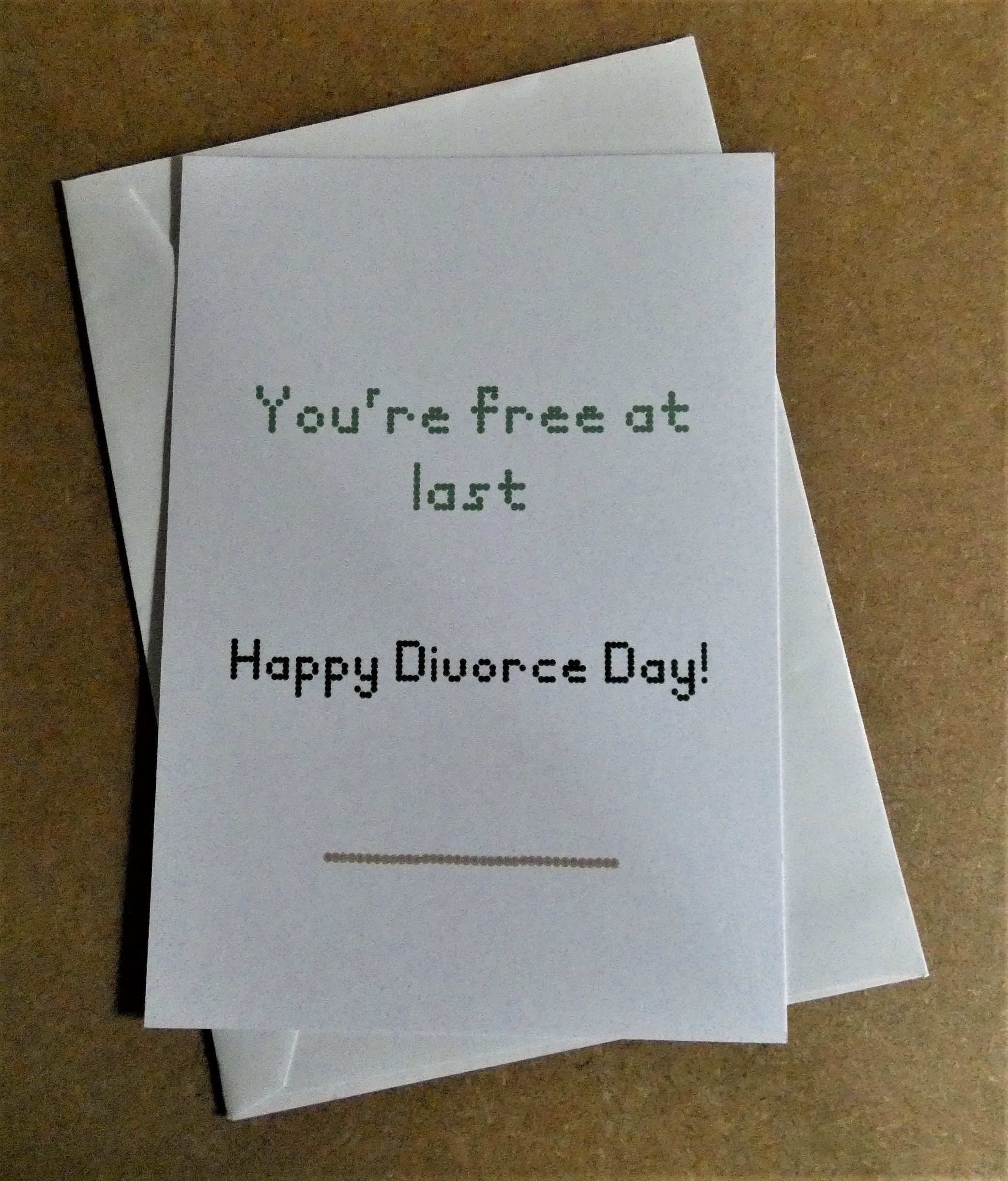Funny Happy Divorce Day Card You're Free at Last - Etsy