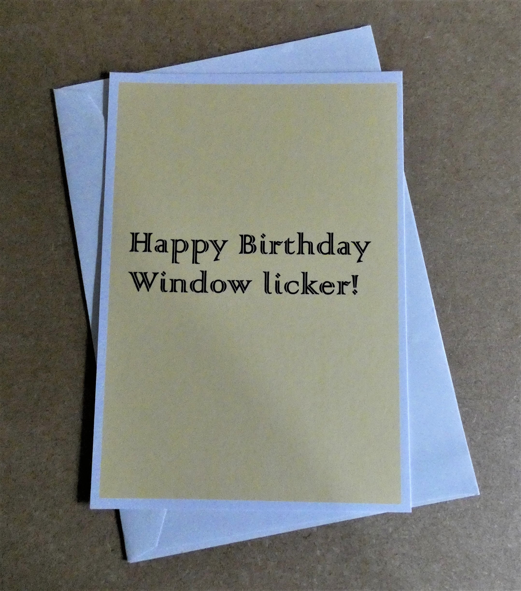 Funny Birthday Card Happy Birthday Window Licker - Etsy Canada