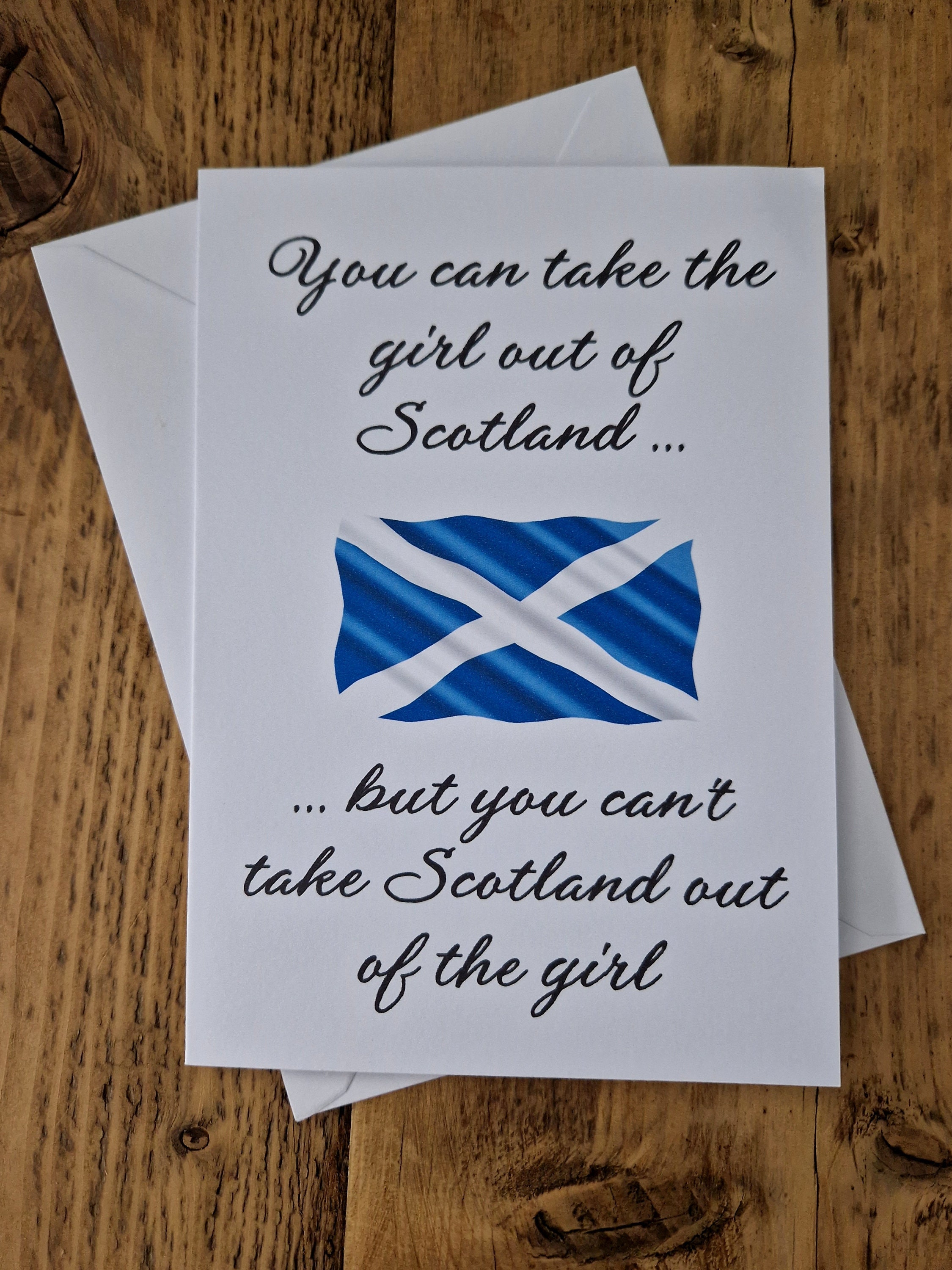 Scottish Greetings Card for Her - You Can Take the Girl Out of Scotland ...