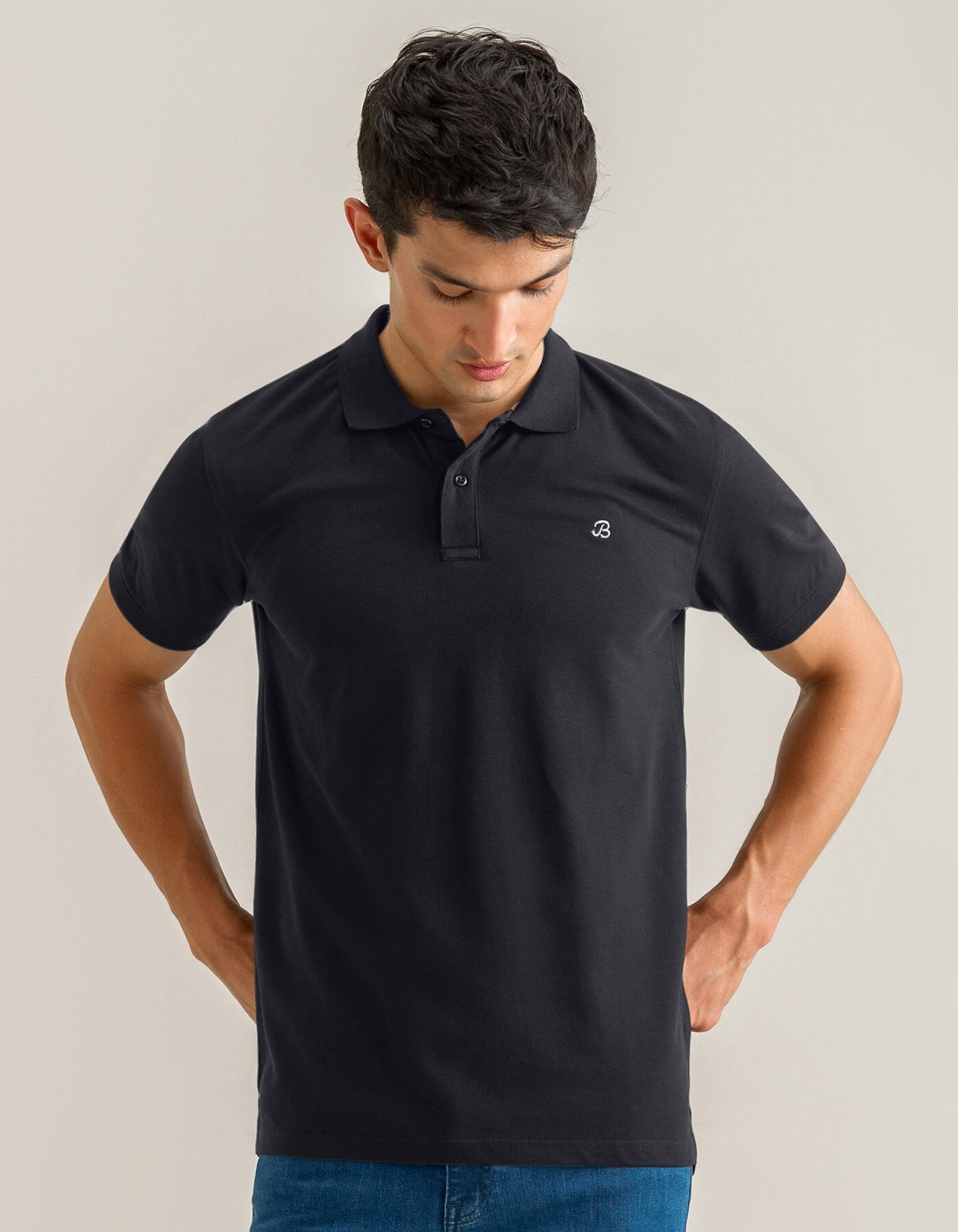 Men's Black Plain Pique Polo Men's Premium Polo - Etsy