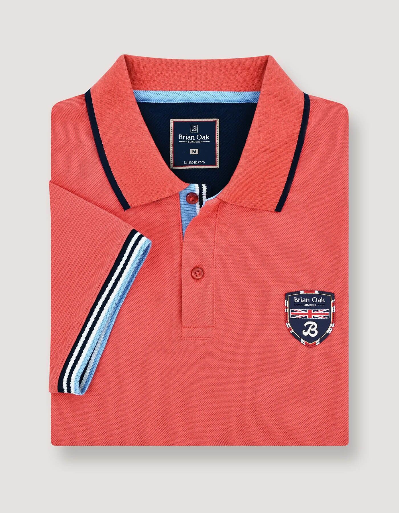 Men's Designer Polo Shirt – Coral | Men's Premium Polo - Etsy