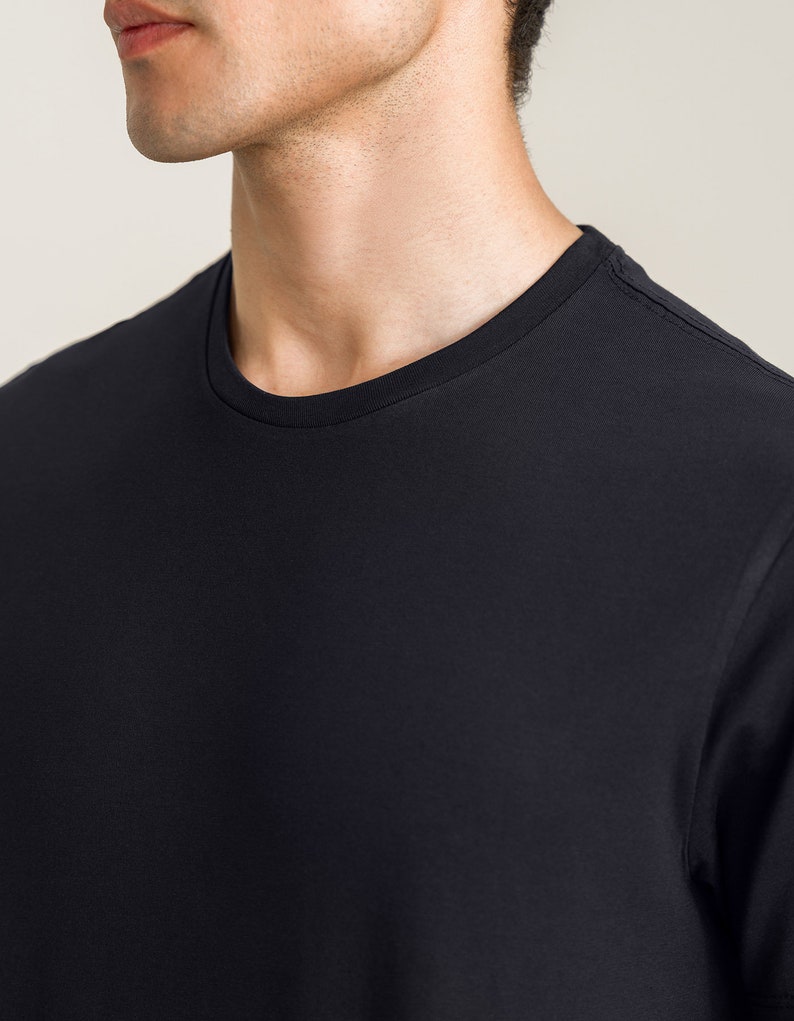 Men's Pure Supima Black Cotton T-shirt - Etsy