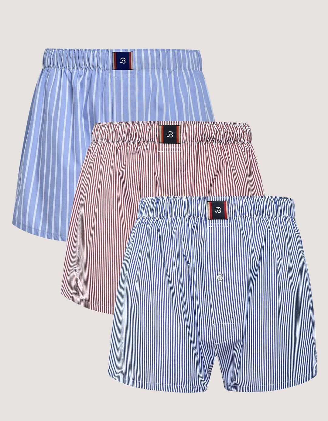 Mens Cotton Striped Woven Boxer Shorts - Etsy