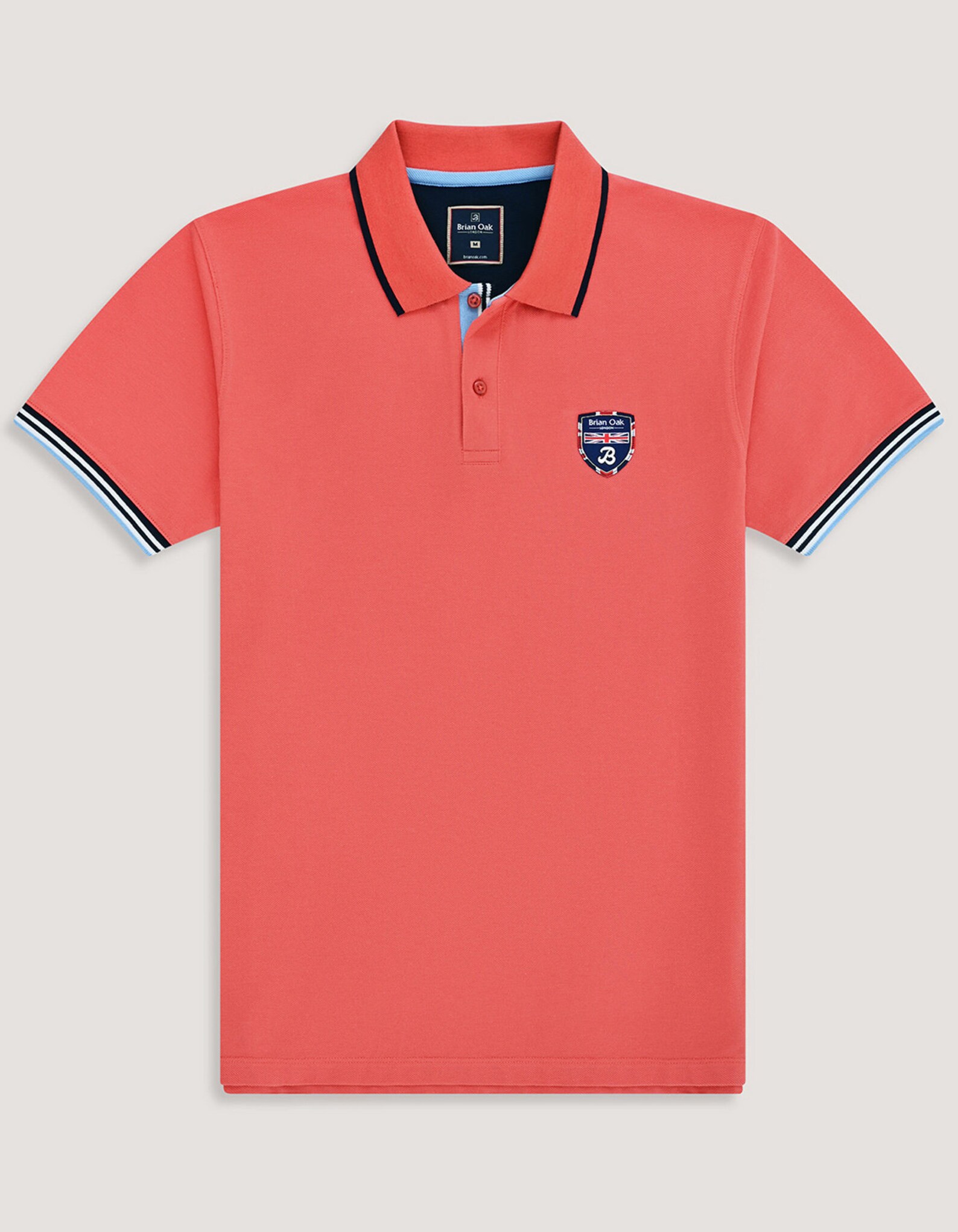 Men's Designer Polo Shirt – Coral | Men's Premium Polo - Etsy