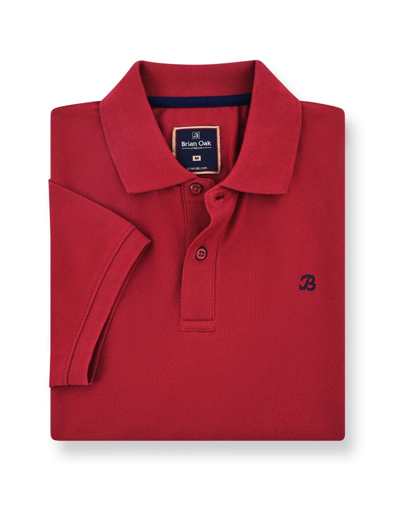 Men's Red Pique Plain Polo | Men's Premium Polo - Etsy