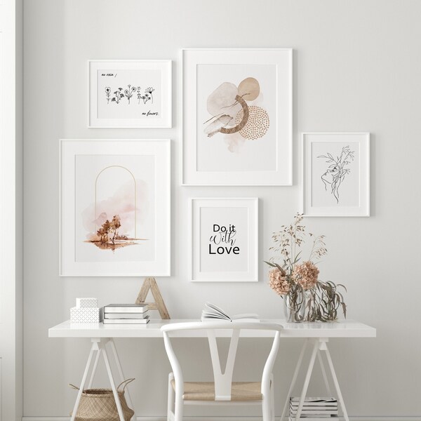 Neutral Office Art - Etsy