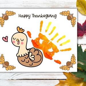 Thanksgiving Handprint Craft for Kids. Instant Download Printable ...