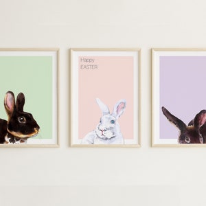 Easter Bunny Printable Gallery Wall Set. Printable Easter - Etsy