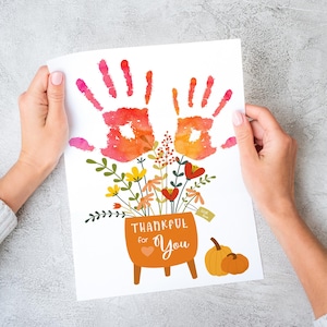 Thanksgiving Handprint Art Instant Download. Printable Thanksgiving ...