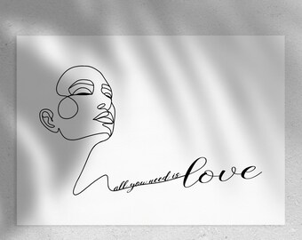 One Line Text Art - Etsy