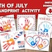DIY 4th of July Handprint Art Activity for Kids. Printable Independence ...