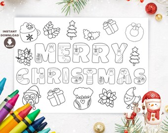 Customizable Christmas Holly Holiday Greeting Card to Color - Etsy