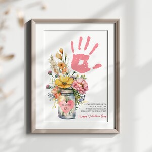 Valentine's Day Gift Handprint Art Instant Download. Valentines ...
