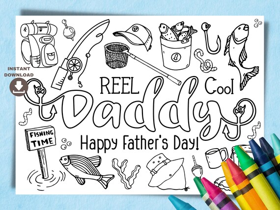 Reel Cool Daddy Father's Day Card From Kids. Funny Fathers - Etsy