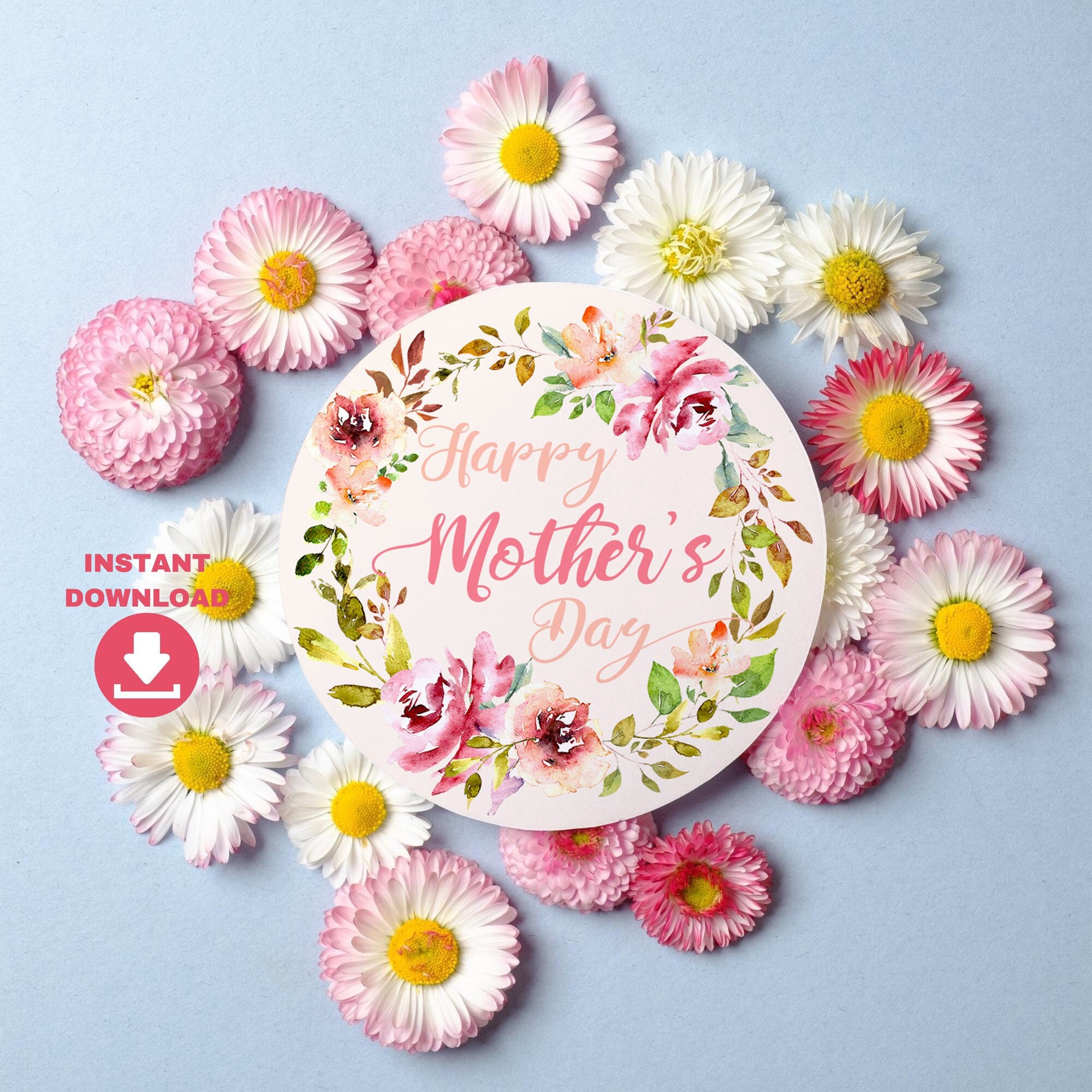 Printable Mothers Day Gift Tags Instant Download. Round - Etsy Canada
