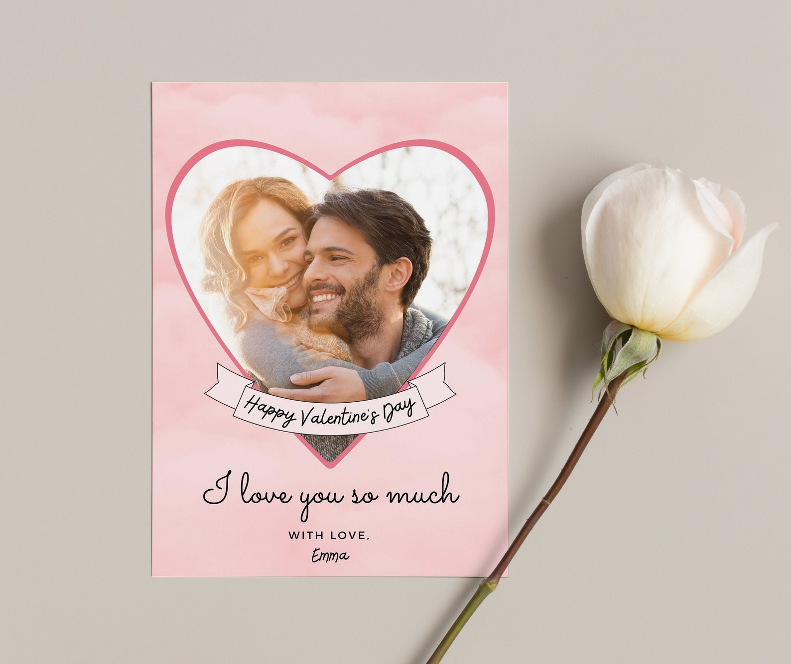 Editable Valentine Card Template. Printable Valentines Day - Etsy