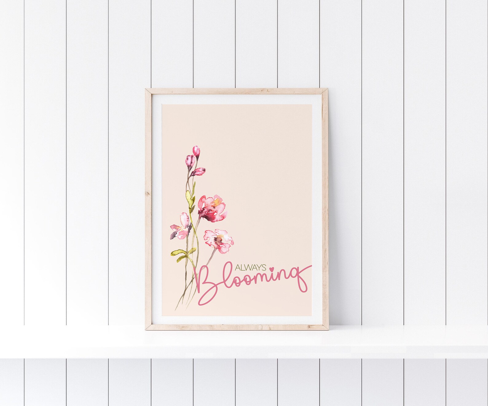 Printable Spring Wall Art With Spring Watercolor Flowers. | Etsy