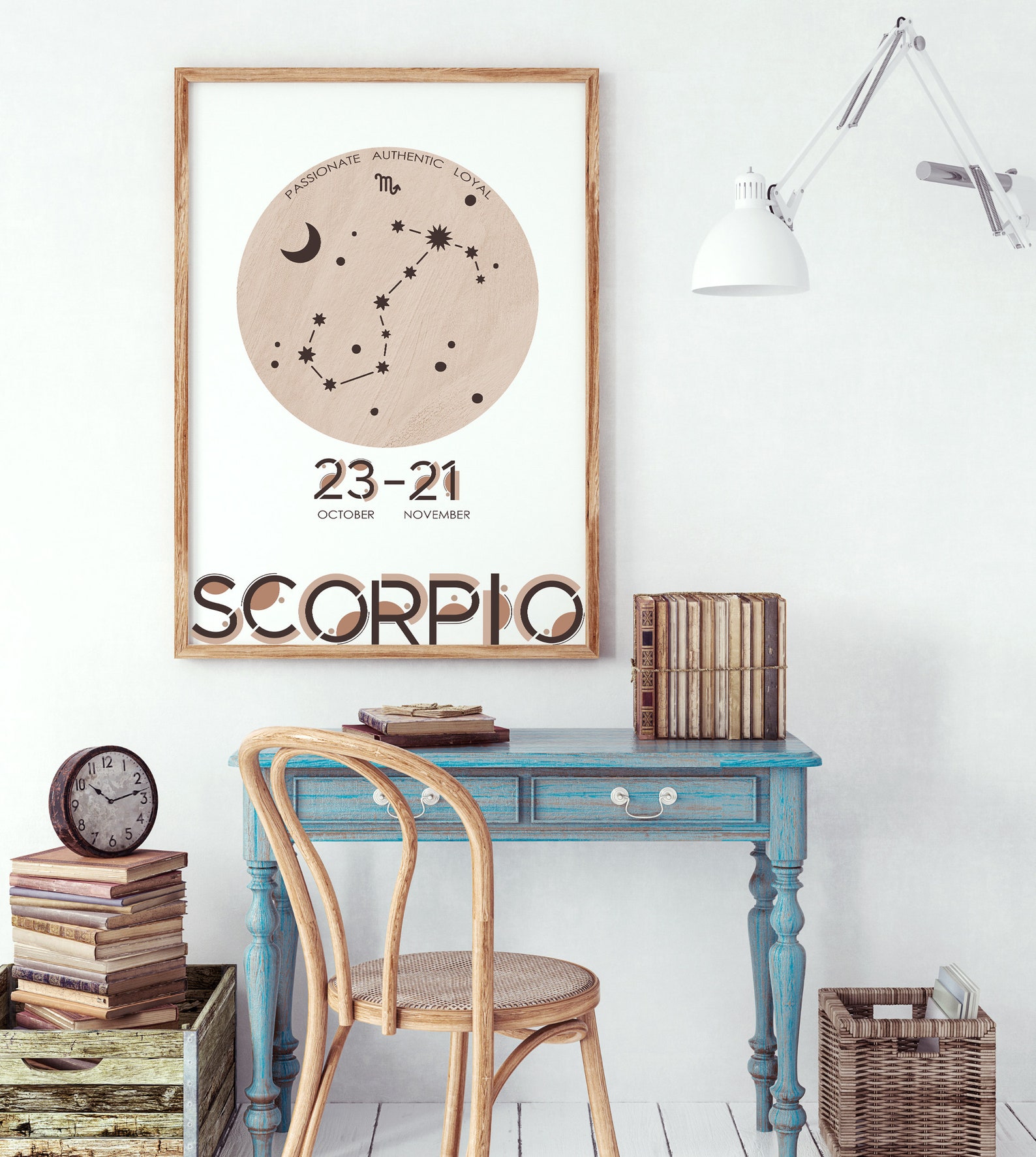 Scorpio Printable Zodiac Sign Poster. Digital DOWNLOAD Scorpio - Etsy