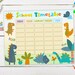 Dinosaur School Timetable Instant Download. Printable Back to School ...