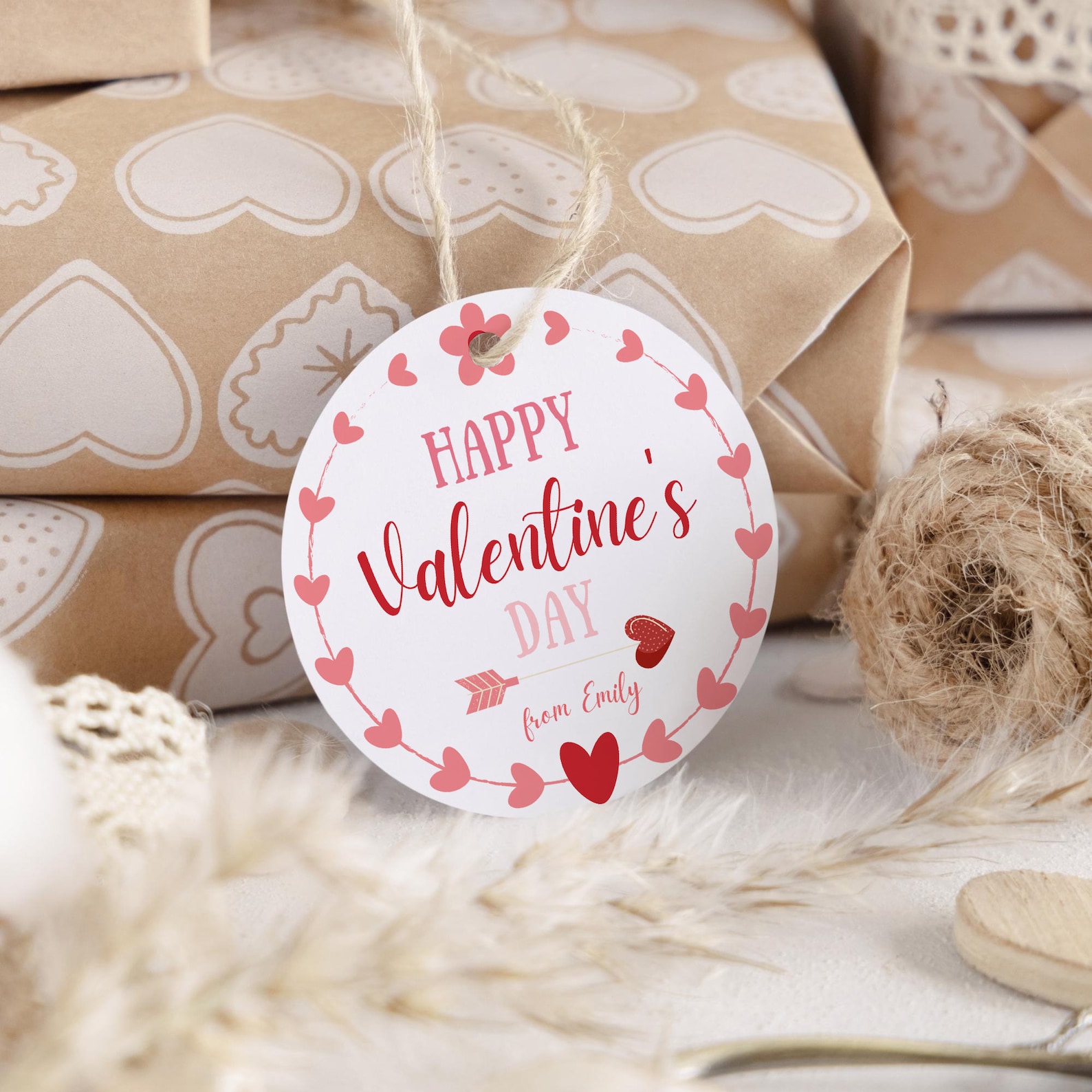 Editable Valentines Gift Tags Template. Printable Valentine - Etsy