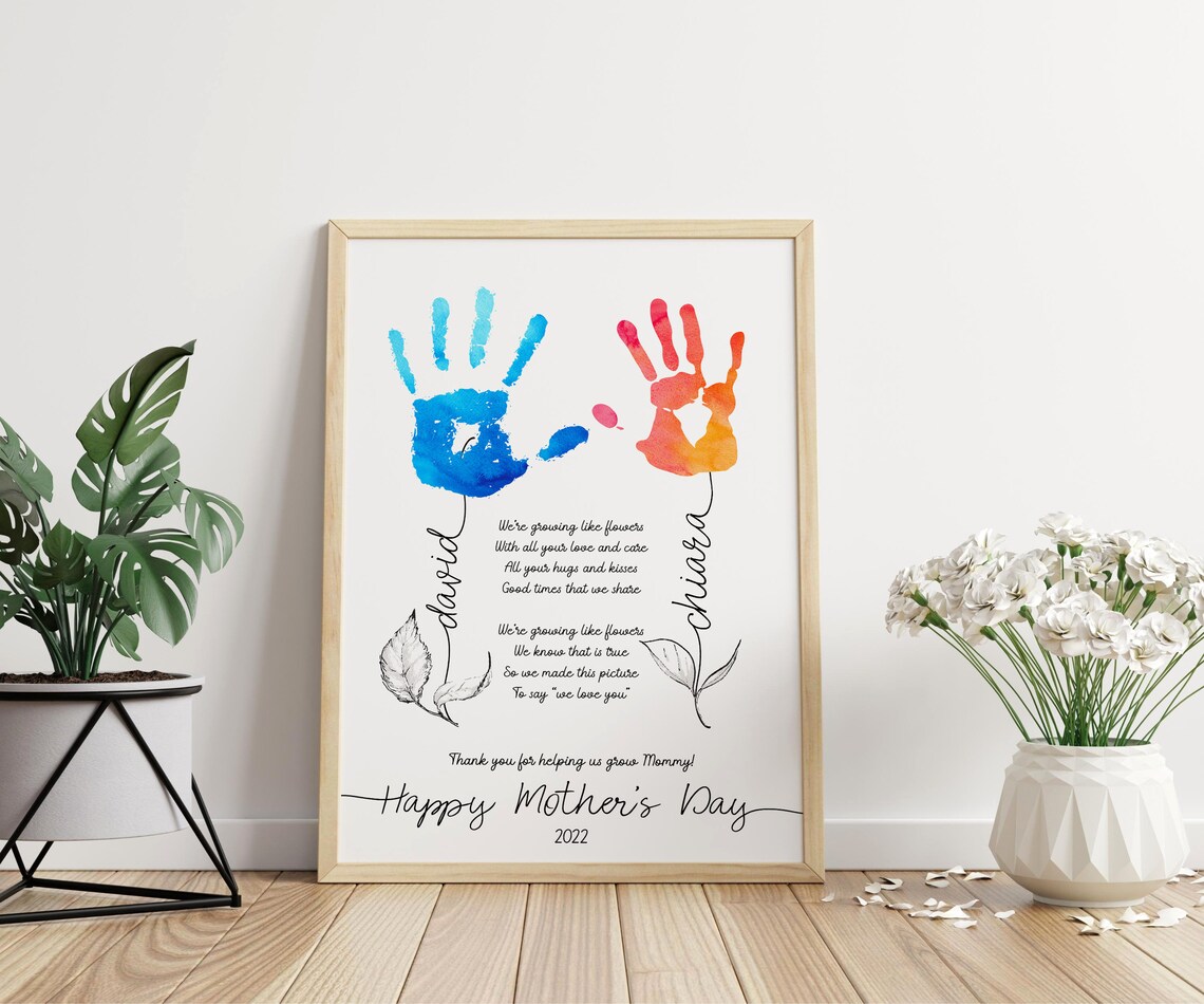 Personalized Mothers Day Handprint Gift From Kids. Printable - Etsy