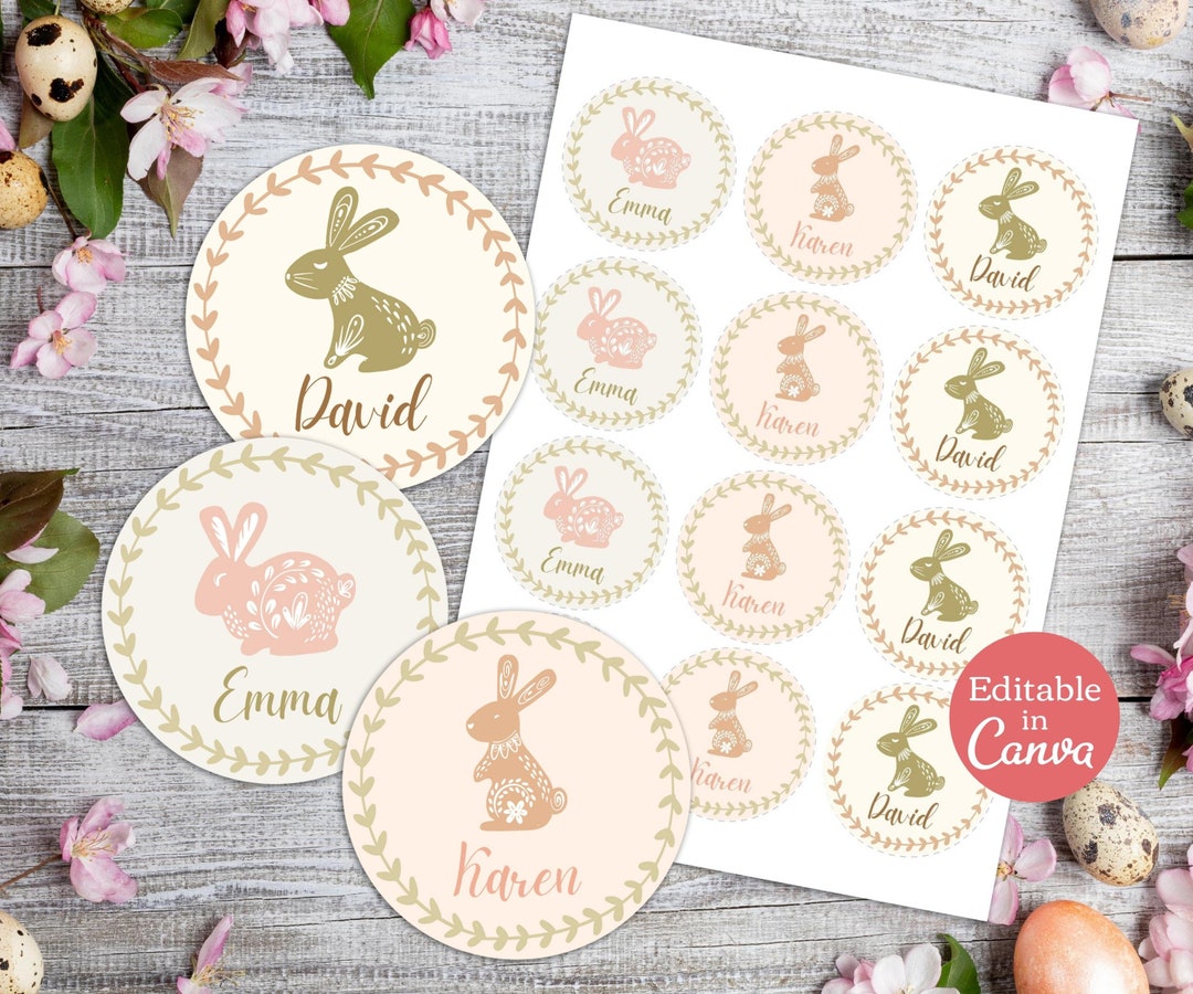 Editable Easter Basket Tags Template. Printable Easter Treats Tags ...