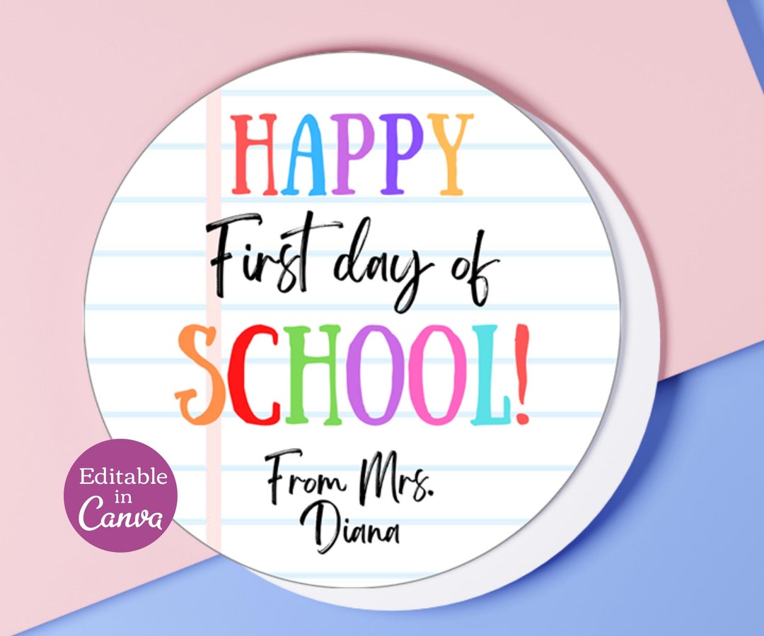 Back to School Tags Editable Template. Printable Back to School Teacher ...