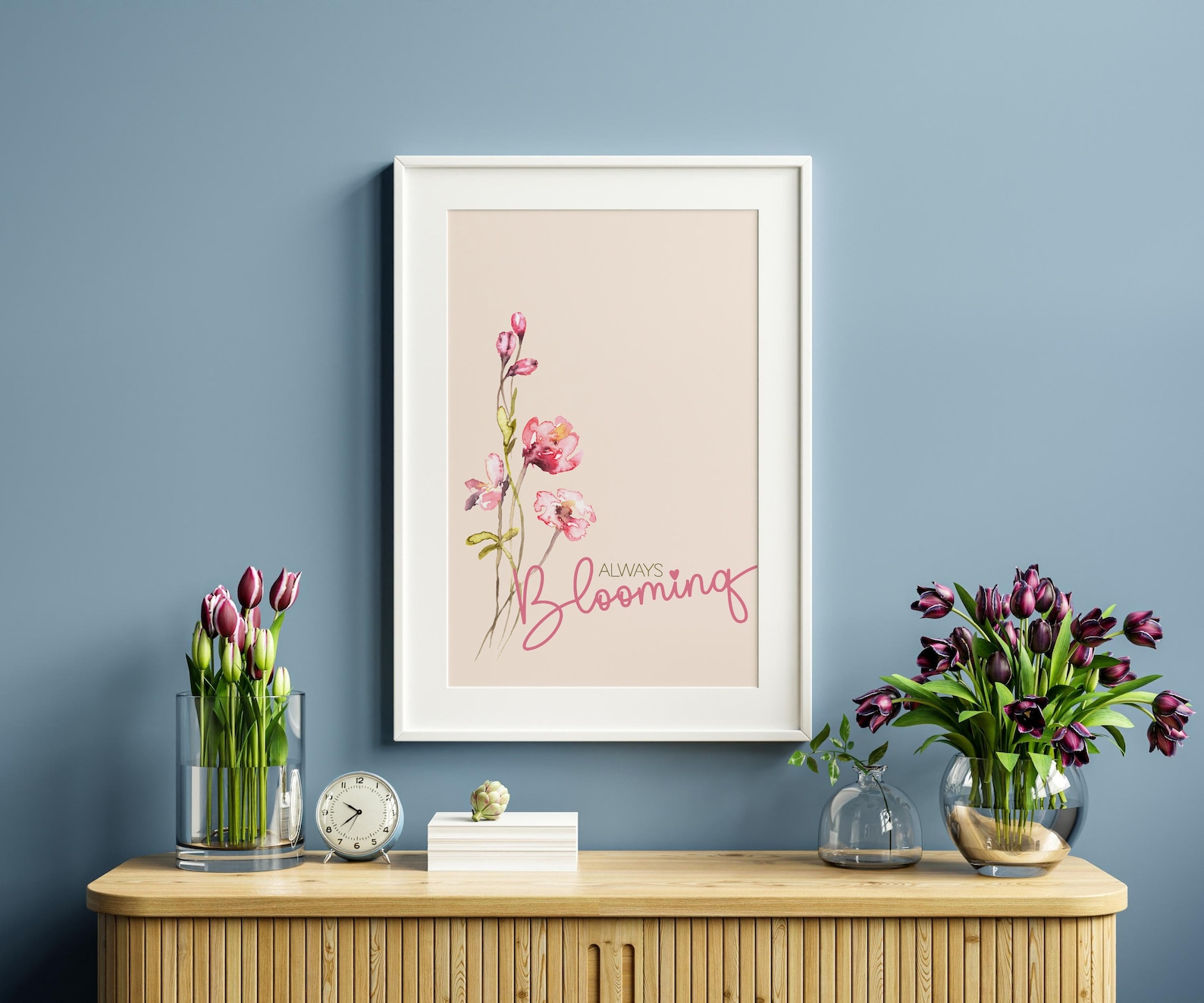 Pastel Pink Spring Printable Gallery Wall Set. Printable | Etsy