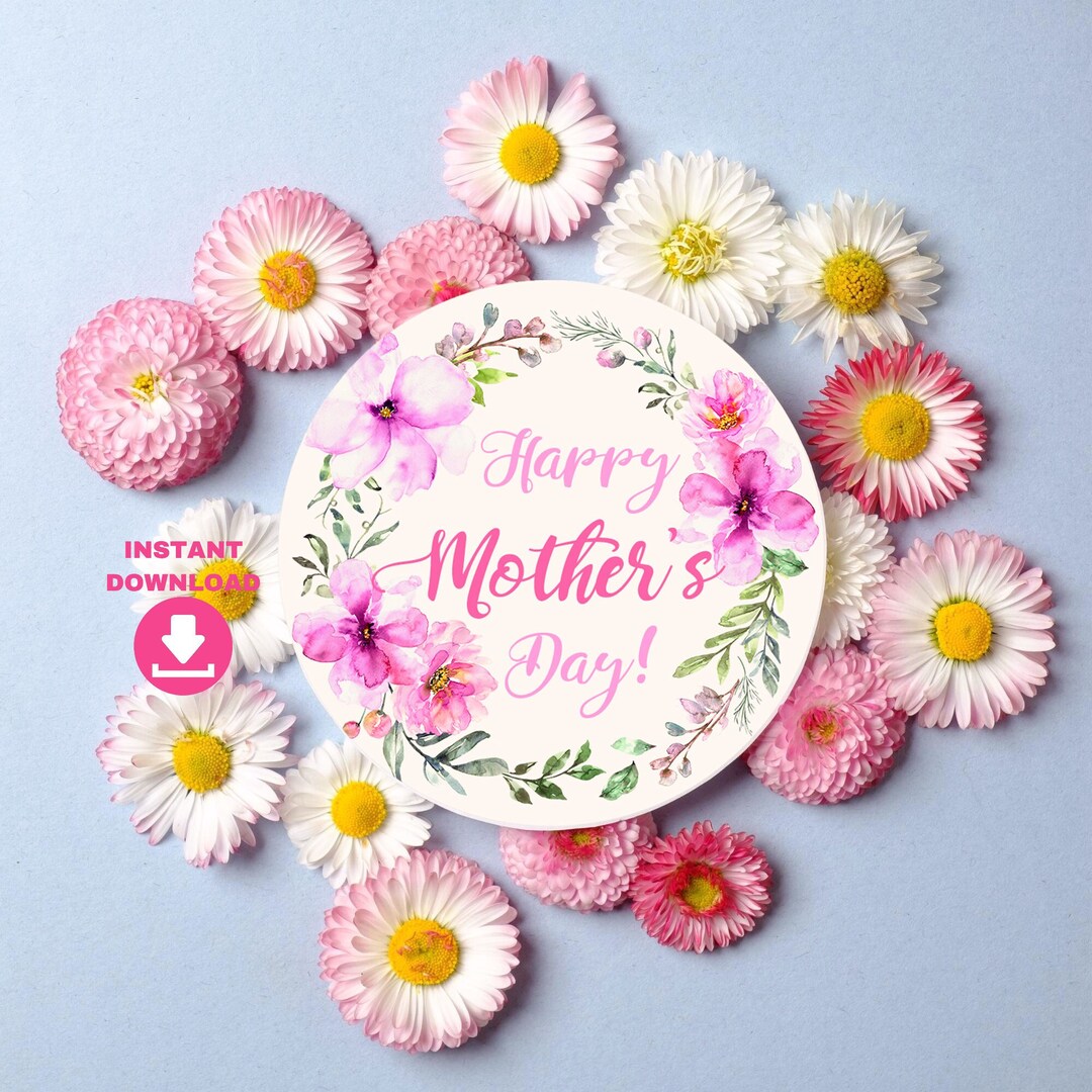 Printable Mothers Day Gift Tags Instant Download. Round and - Etsy