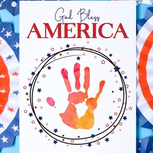 DIY 4th of July Handprint Art Activity for Kids. Printable Independence ...
