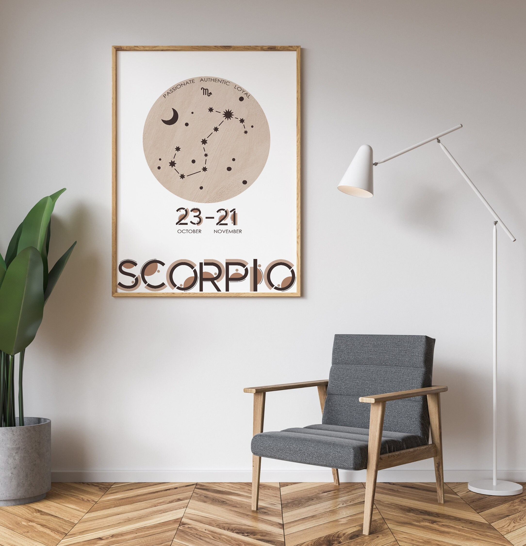 Scorpio Printable Zodiac Sign Poster. Digital DOWNLOAD Scorpio - Etsy
