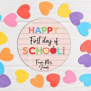 Back to School Teacher Gift Tags Printable. Happy First Day of School ...