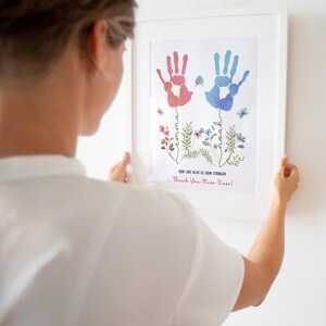 Personalized Teacher Appreciation Gift Handprint Art. Printable Gift ...