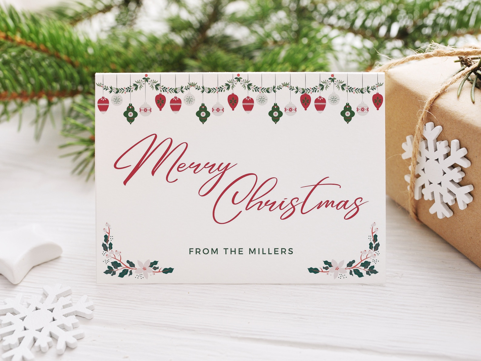 Editable Canva Christmas Card Template. Merry Christmas | Etsy