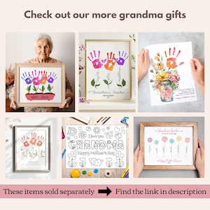 Grandma's Garden Handprint Art. Personalized Mothers Day Gift, Birthday ...