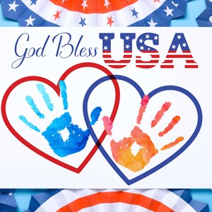 DIY 4th of July Handprint Art Activity for Kids. Printable Independence ...