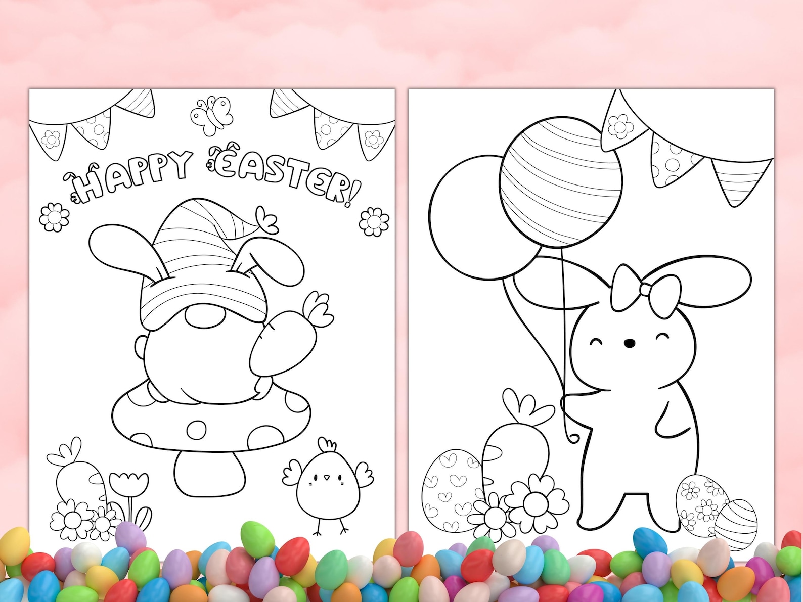 Instant Download Easter Coloring Pages for Kids Mega Bundle. | Etsy