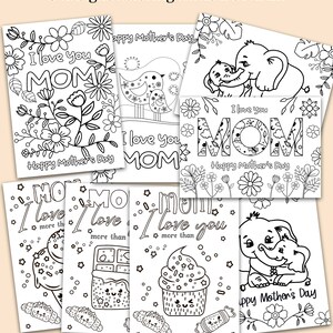 Printable Mothers Day Coloring Card for Kids. DIY Mothers Day Gift ...
