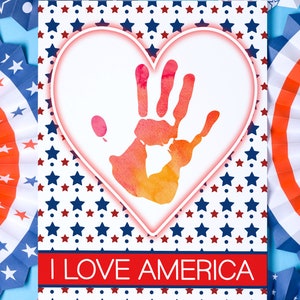 DIY 4th of July Handprint Art Activity for Kids. Printable Independence ...