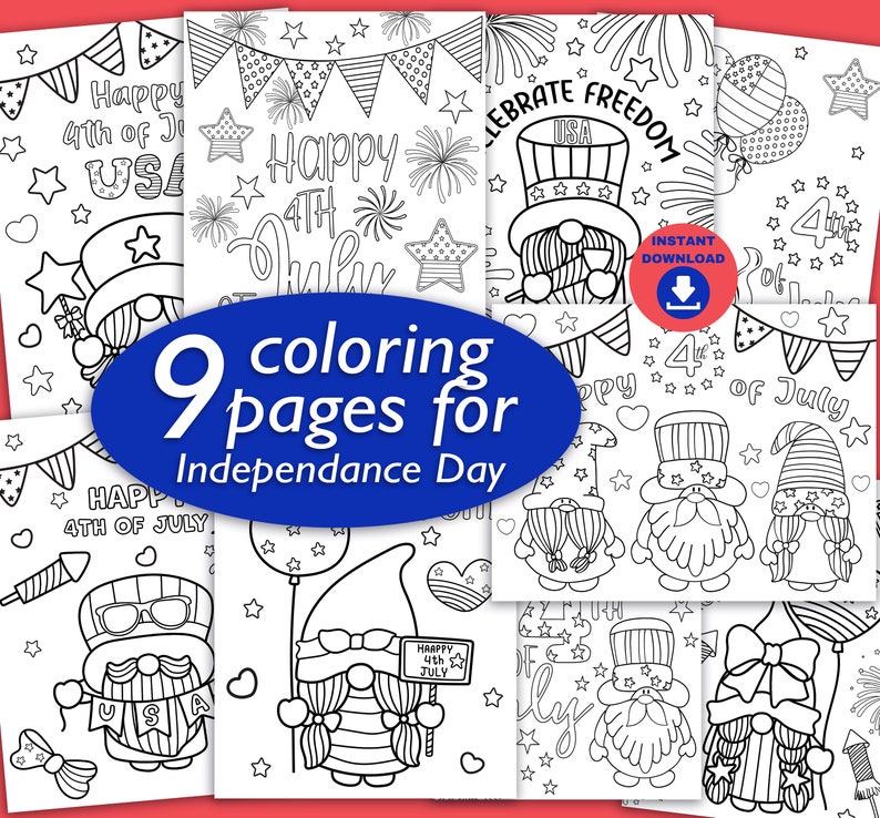 Patriotic Coloring Pages: 4th of July, Memorial Day (printable Download ...