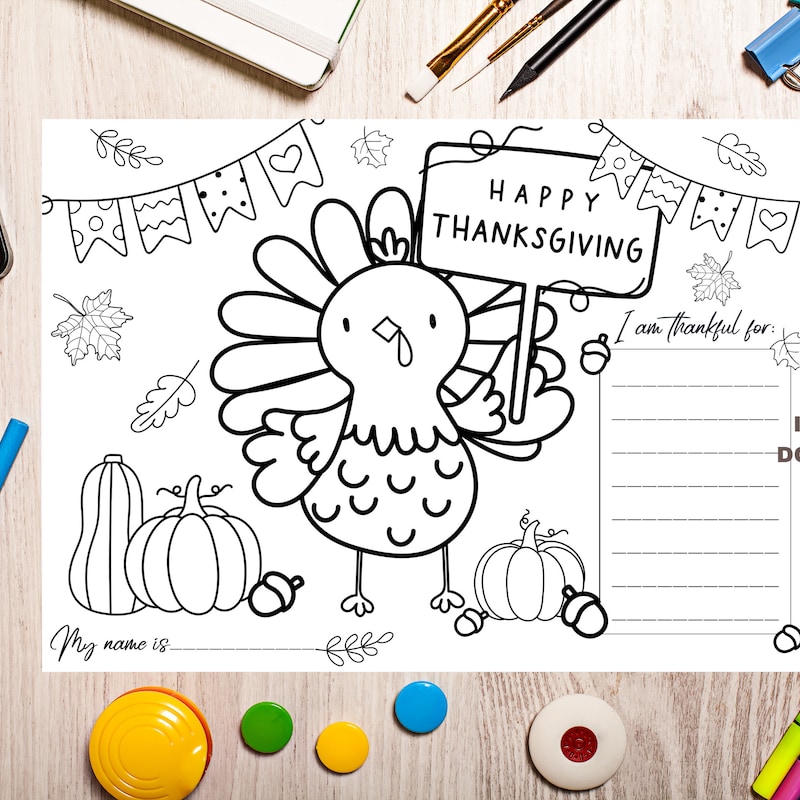 Thanksgiving Placemat - Etsy