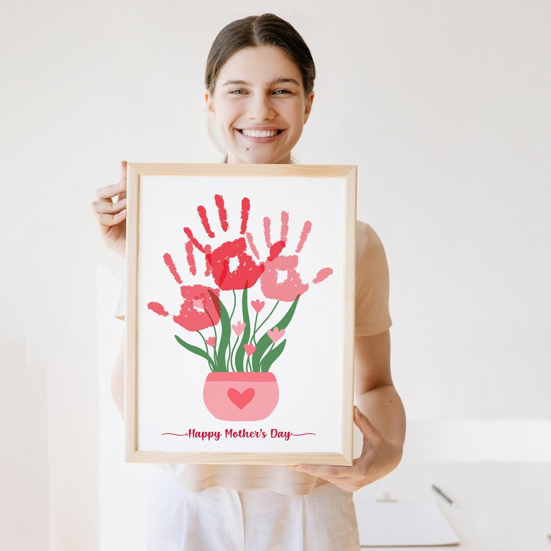 Mother's Day Handprint Art Instant Download. Printable Gift From Kids ...