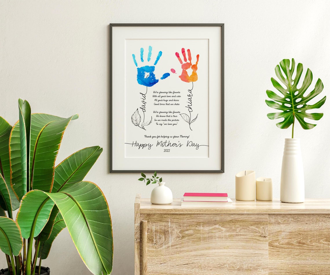 Personalized Mothers Day Handprint Gift From Kids. Printable - Etsy