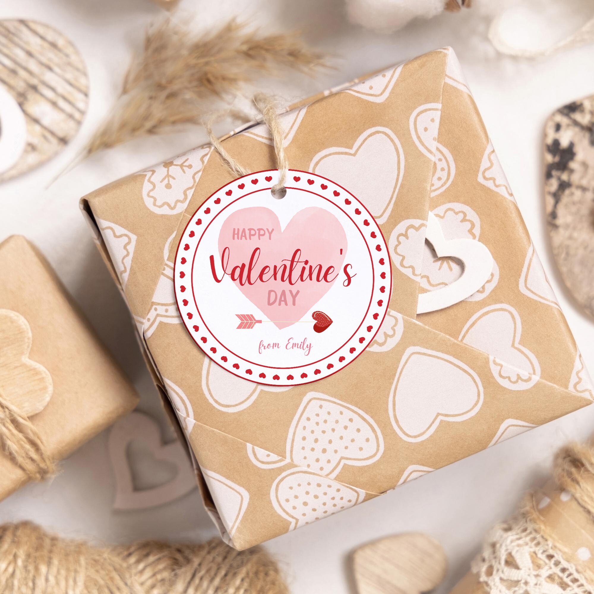 Editable and Printable Valentines Gift Tags Template. | Etsy